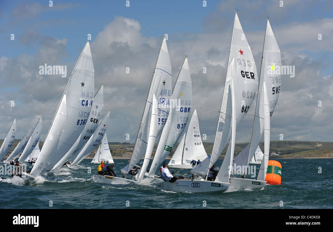 London 2012 Olympic Games Sailing Venue, Star class yachts in action ...