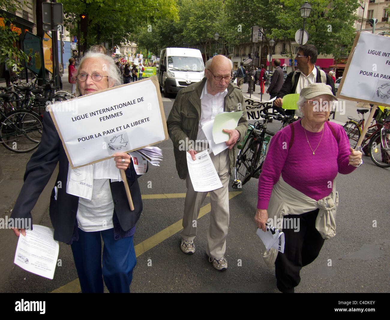 Paris, France, French Demonstration Against Nuclear Power, Seniors ...
