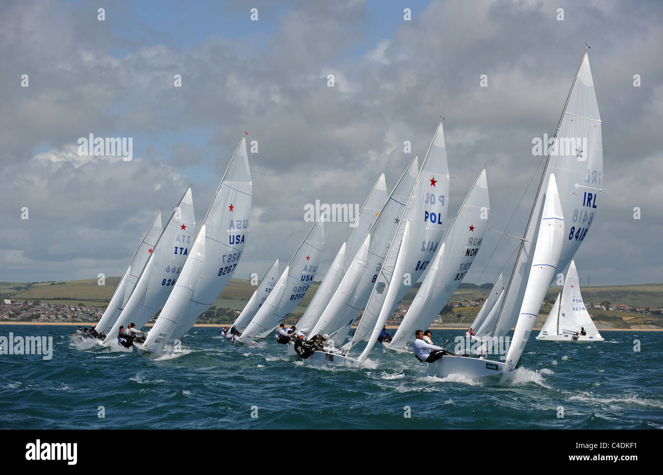 London 2012 Olympic Games Sailing Venue, Star class yachts in action ...