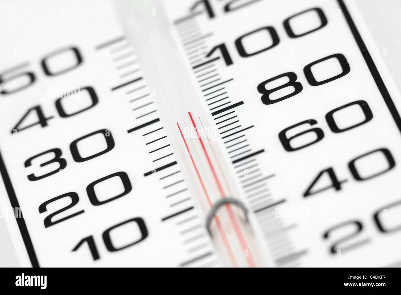 white thermometer close up, weather concept Stock Photo - Alamy