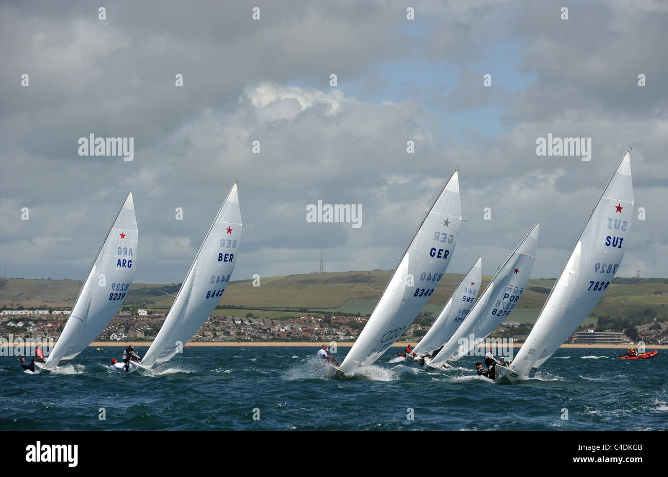London 2012 Olympic Games Sailing Venue, Star class yachts in action ...
