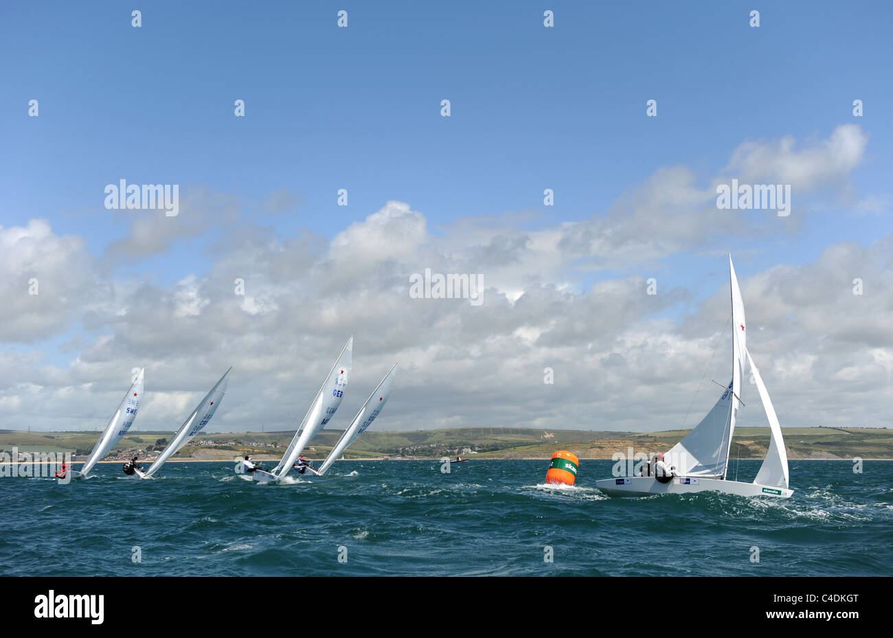 London 2012 Olympic Games Sailing Venue, Star class yachts in action ...