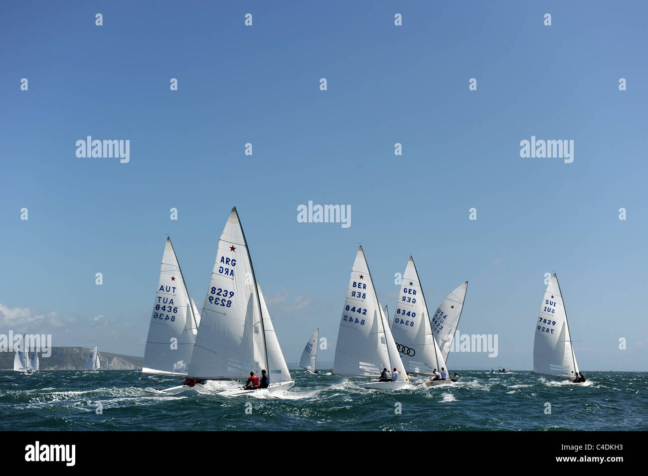 London 2012 Olympic Games Sailing Venue, Star class yachts in action ...