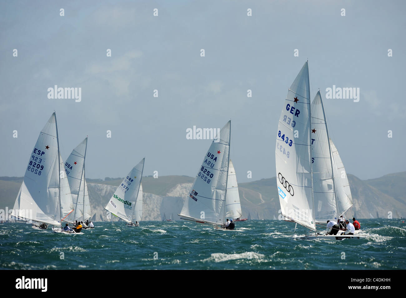 London 2012 Olympic Games Sailing Venue, Star class yachts in action ...