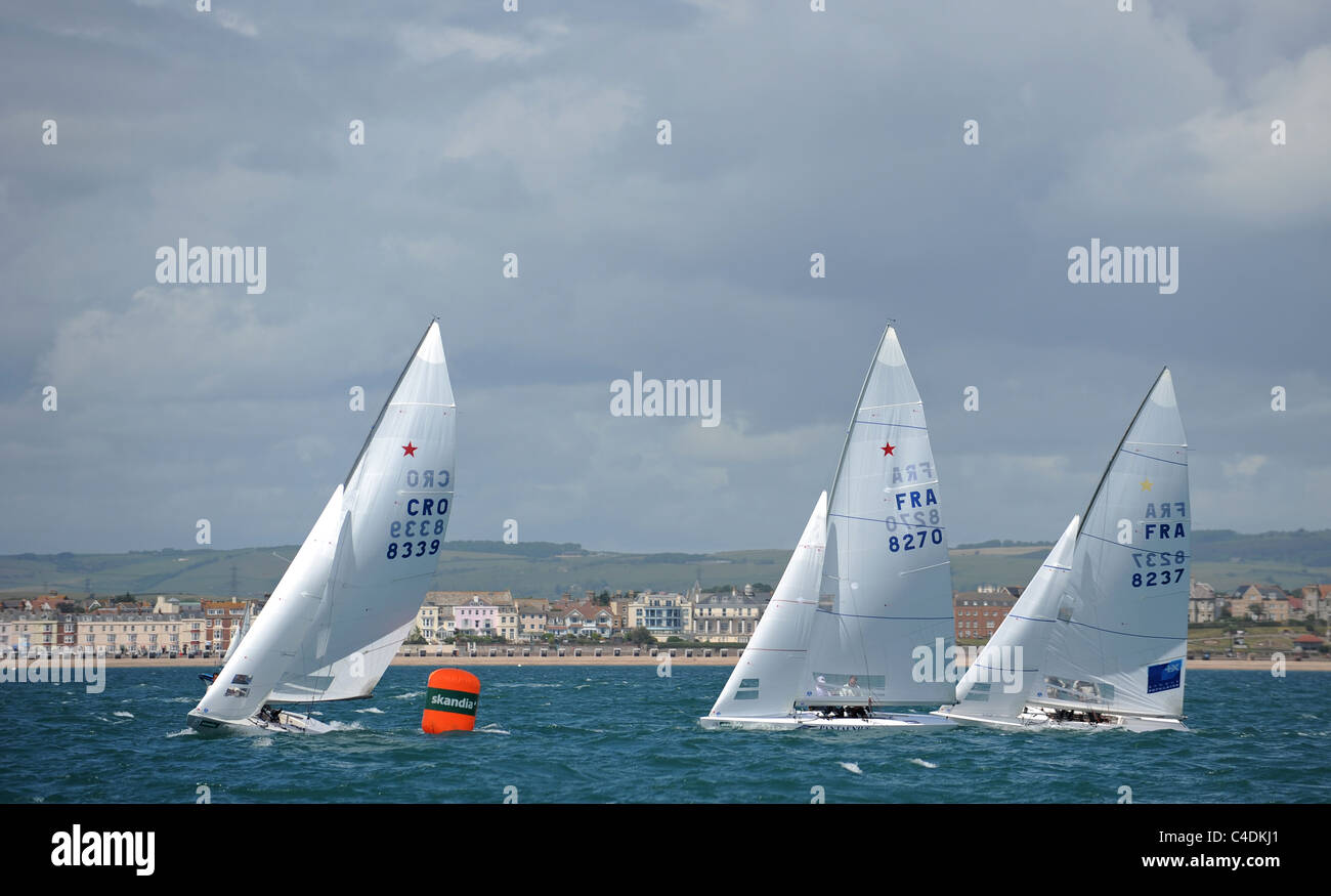 London 2012 Olympic Games Sailing Venue, Star class yachts in action ...