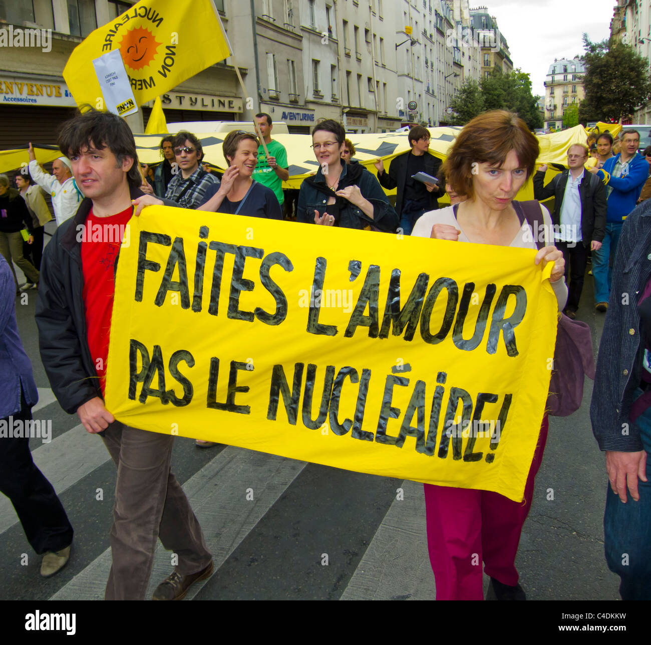 Paris, France, French Demonstration Against Nuclear Power, People ...