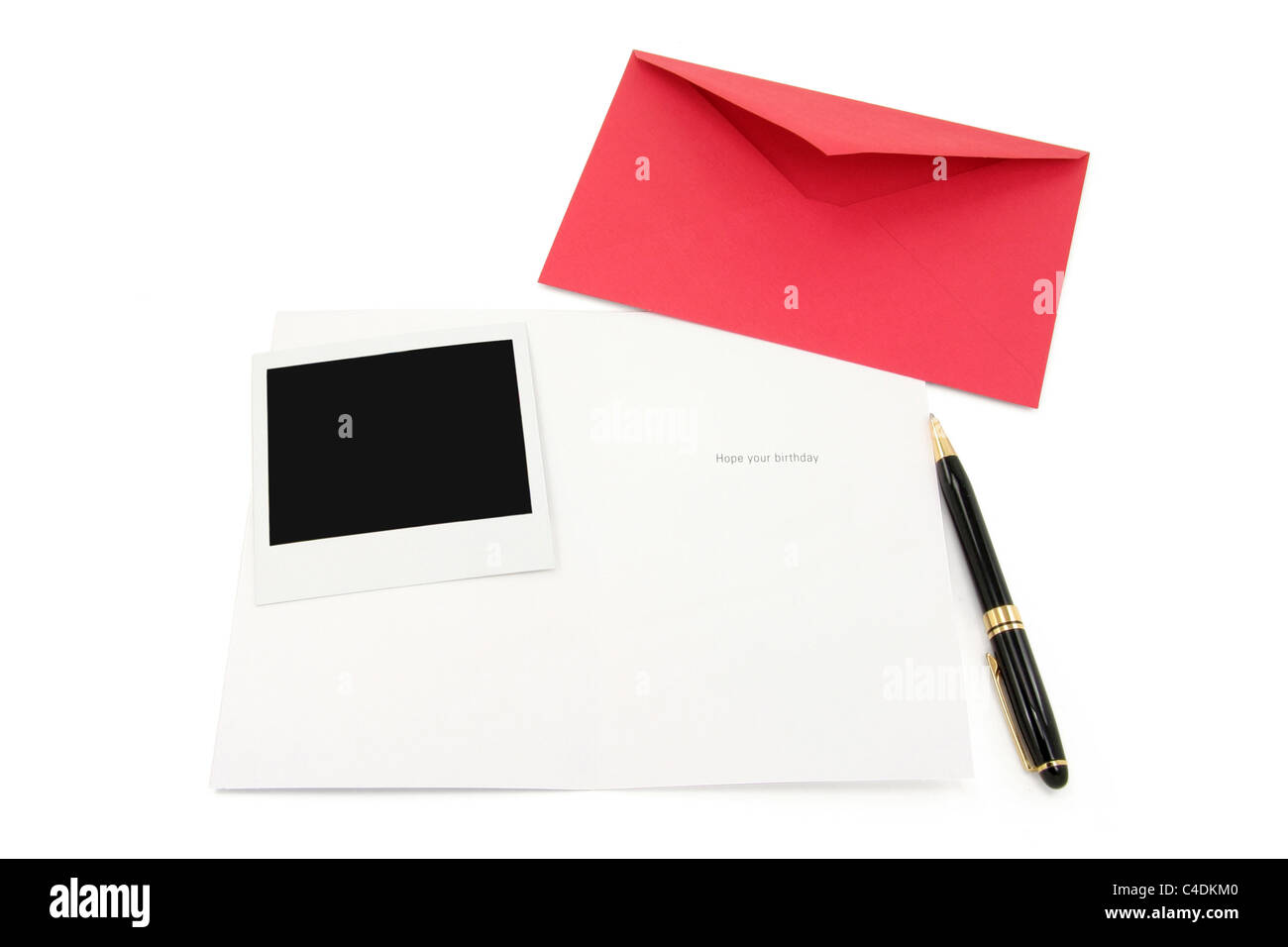greeting card and red envelope, communication concept Stock Photo - Alamy