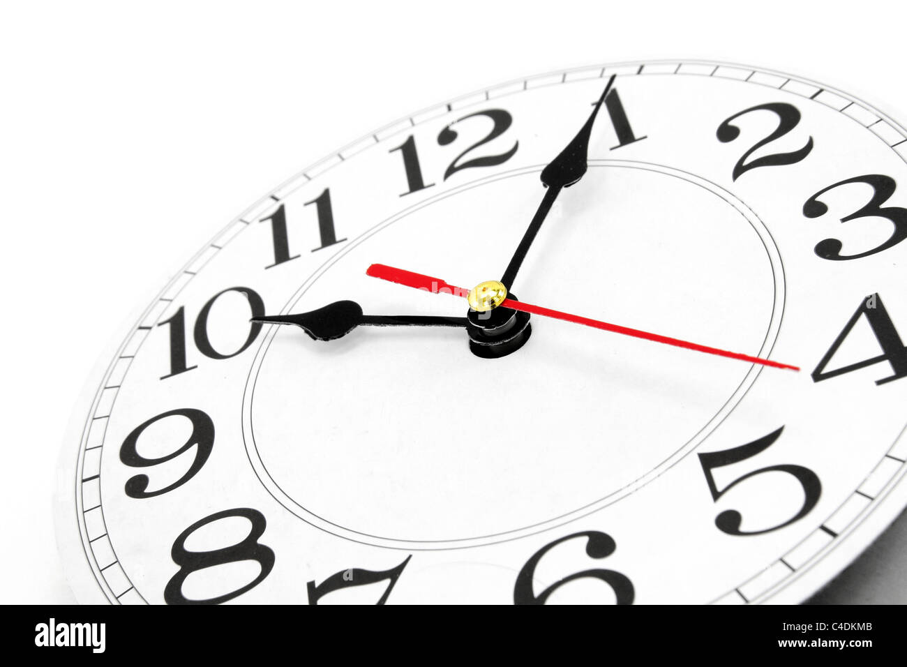 wall clock with white background Stock Photo - Alamy