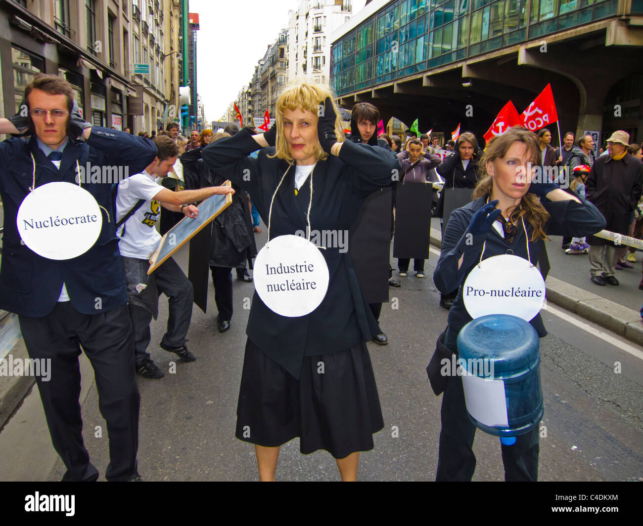 Paris, France, French Demonstration Against Nuclear Power, French Woman ...