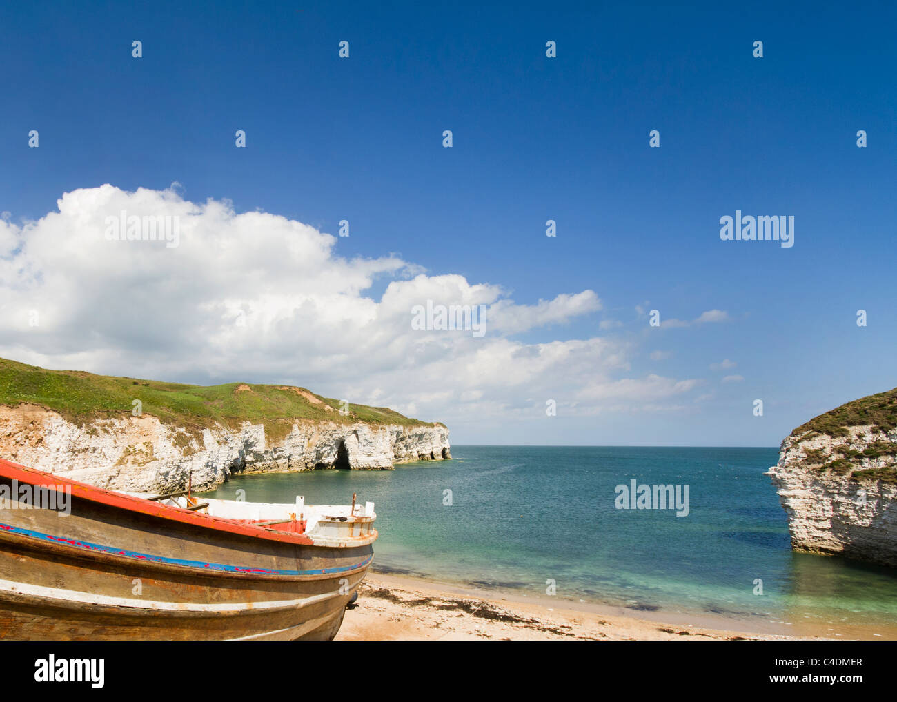 Flamborough head beautiful Yorkshire Coastline scenic coast Stock Photo ...