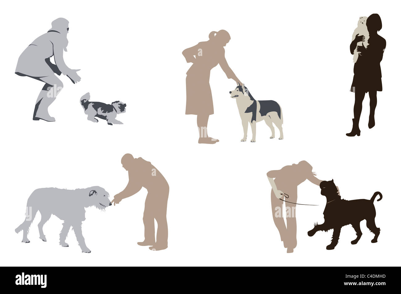 Dogs And People Stock Photo - Alamy