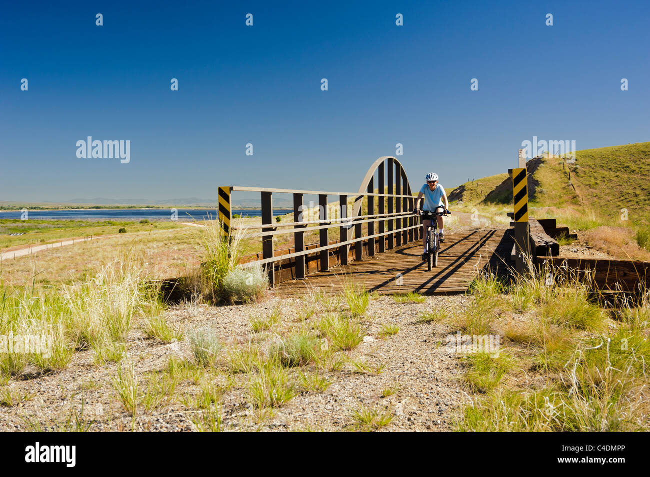 Old Milwaukee Road rail line next to the Warm Springs Ponds near ...