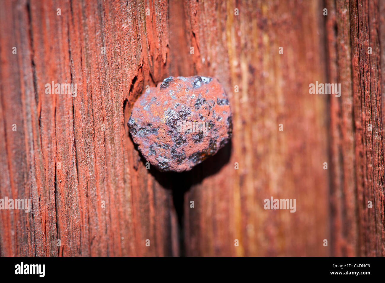 Hand forged old nail Stock Photo - Alamy