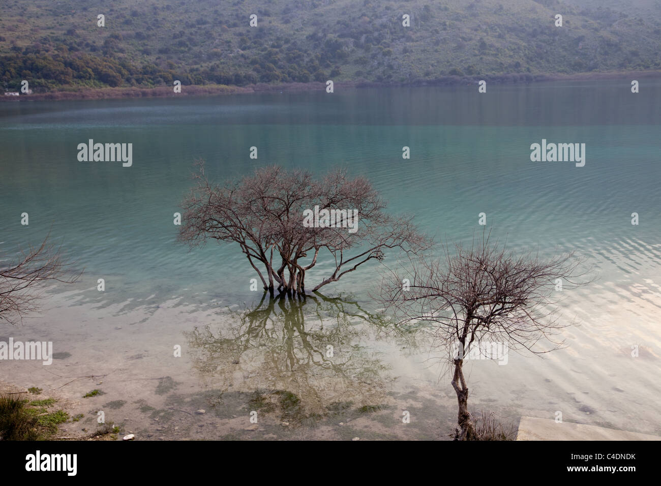Greece Crete Island Lake Kournas Stock Photo - Alamy