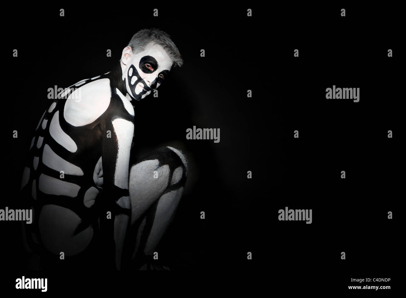 Body paint skeleton Stock Photo - Alamy