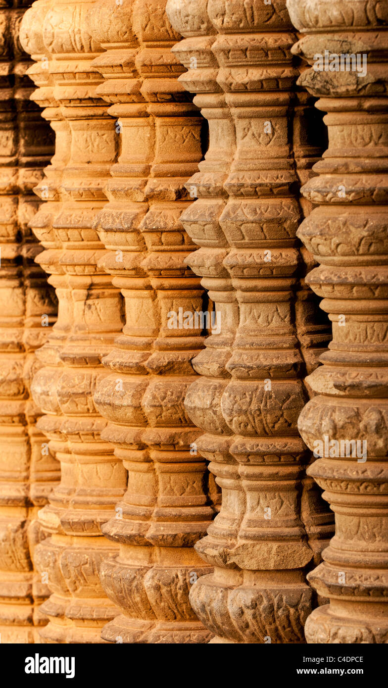 Turned stone window colonnettes, Angkor Wat, Cambodia Stock Photo - Alamy