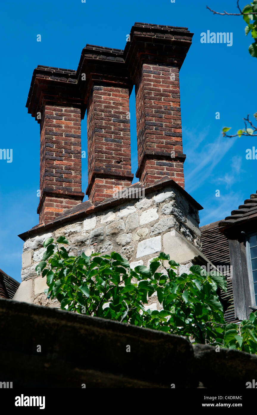 Brick chimneys in London, England UK Stock Photo - Alamy