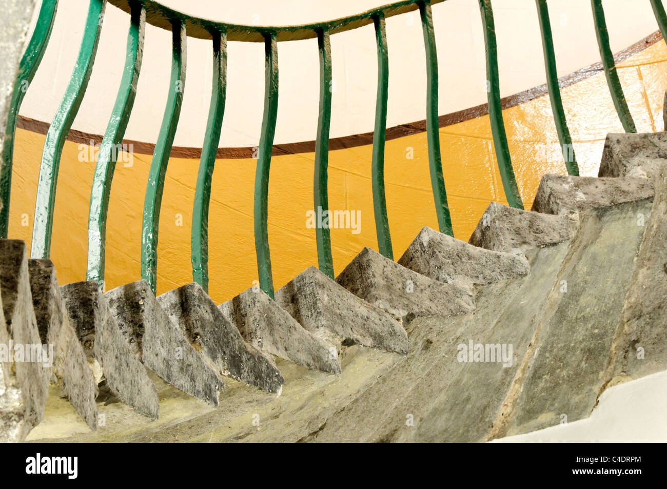 The stairway inside South Stack Lighthouse, Holyhead, Anglesey Stock ...