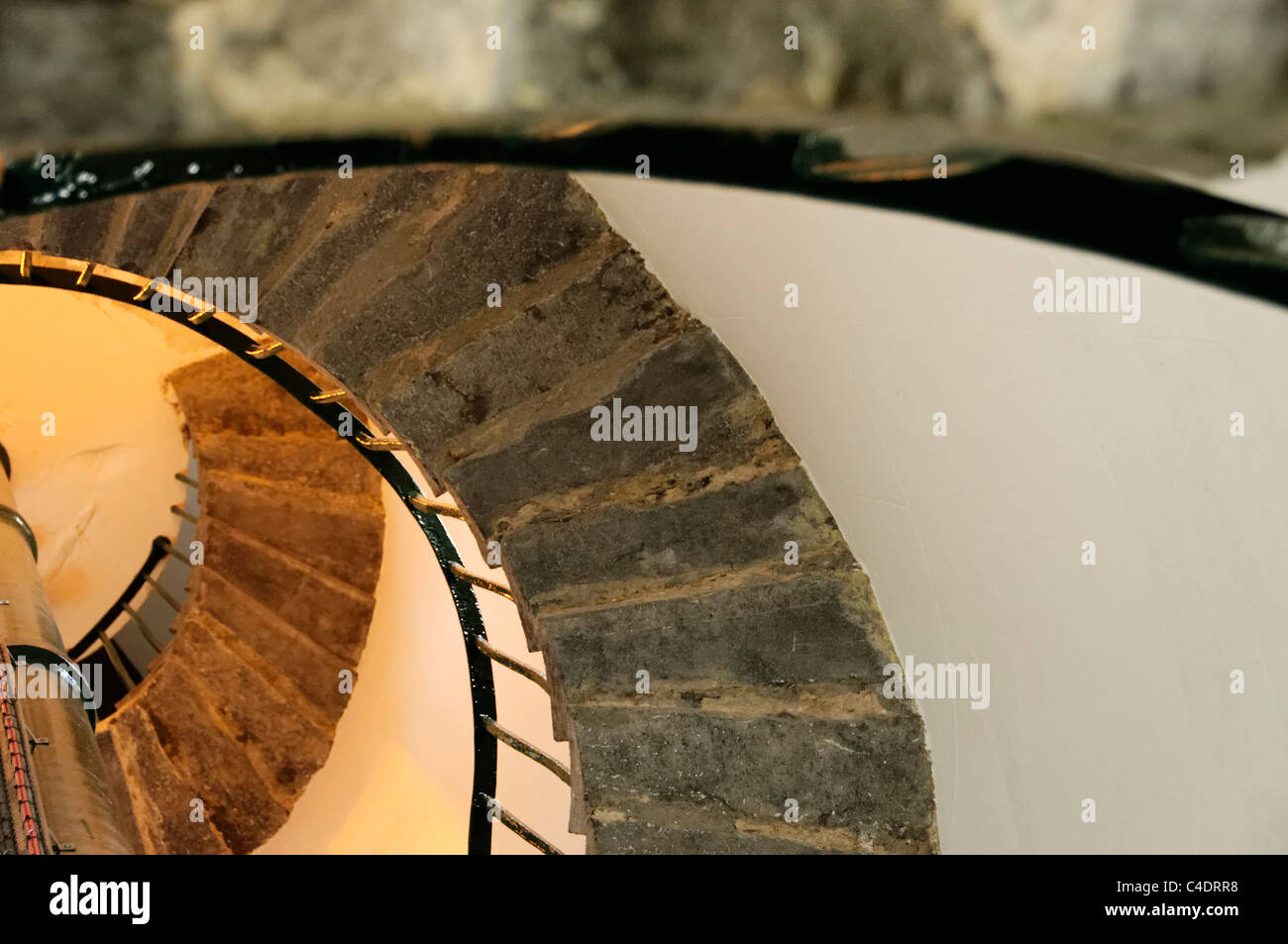 The stairway inside South Stack Lighthouse, Holyhead, Anglesey Stock ...