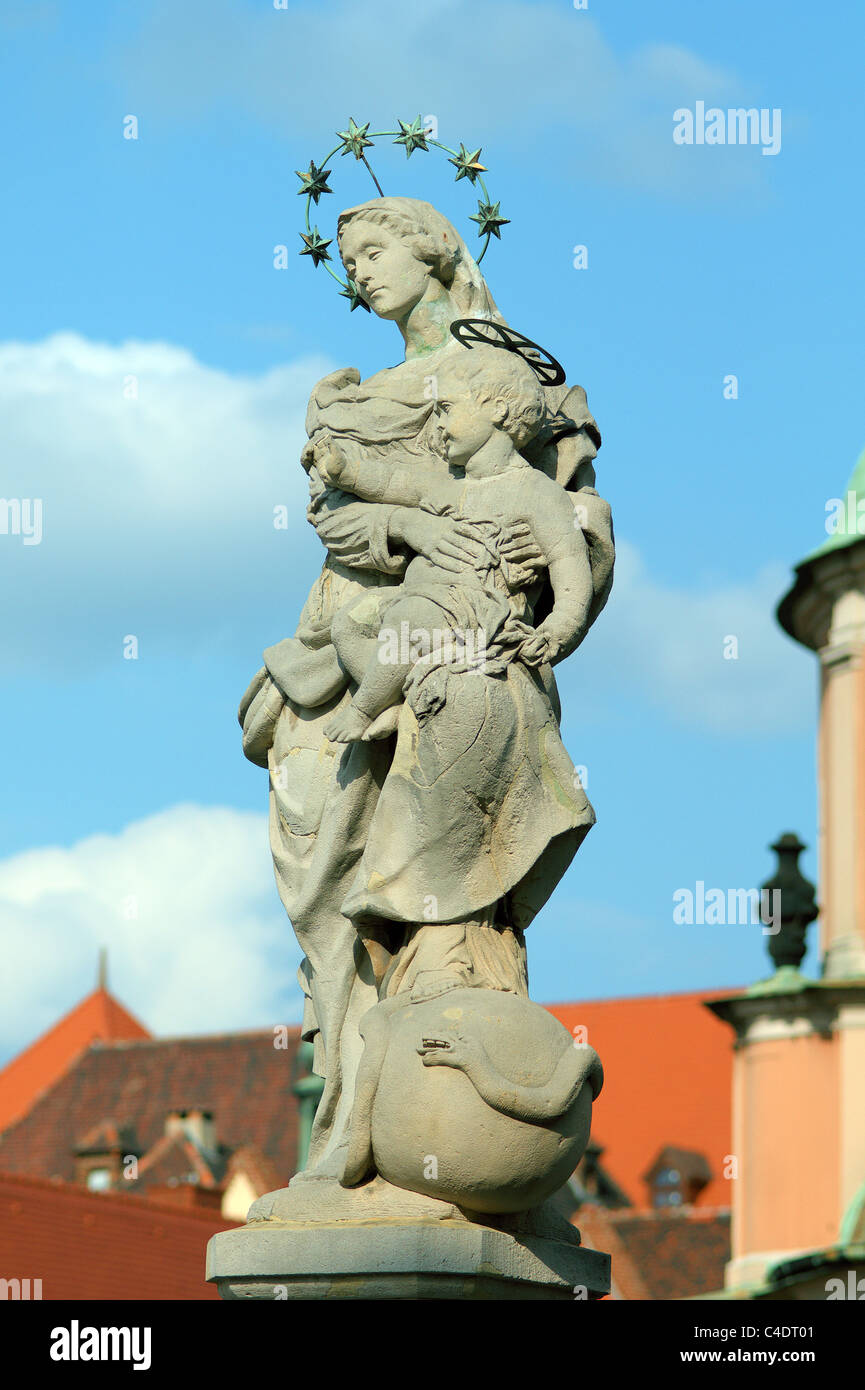Virgin Mary and Child statue Wroclaw Poland Stock Photo - Alamy