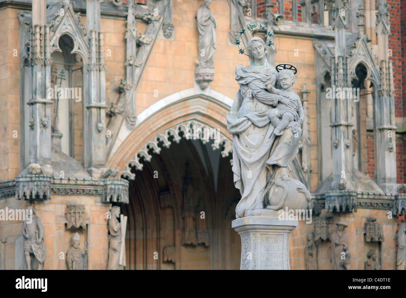 Virgin Mary and Child statue Wroclaw Poland Stock Photo - Alamy