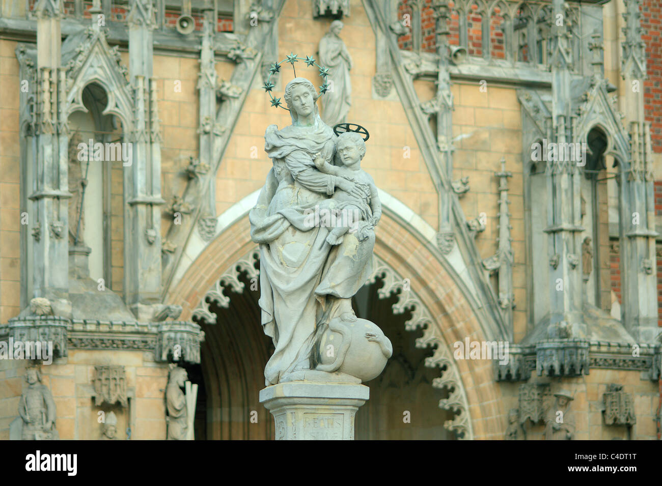 Virgin Mary and Child statue Wroclaw Poland Stock Photo - Alamy