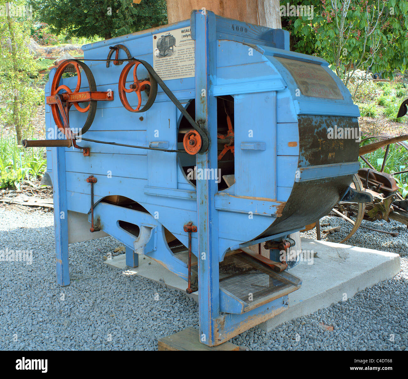 Old wooden winnower fan Stock Photo - Alamy