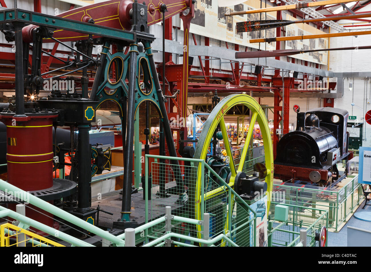 A beam engine at the Enginuity museum, Coalbrookdale, Ironbridge ...
