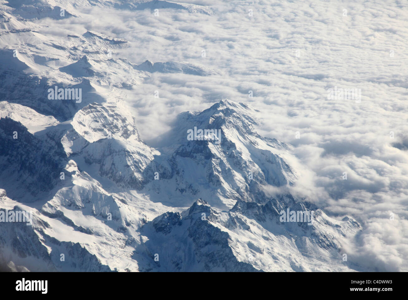 Overhead view of the Alps Stock Photo - Alamy