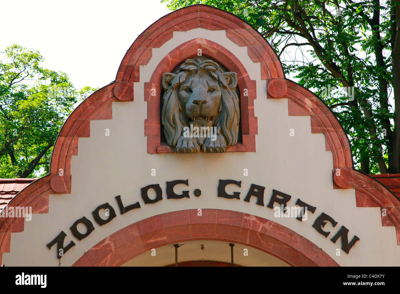 Entrance to the Leipzig Zoological Garden, or the Leipzig Zoo Saxony ...