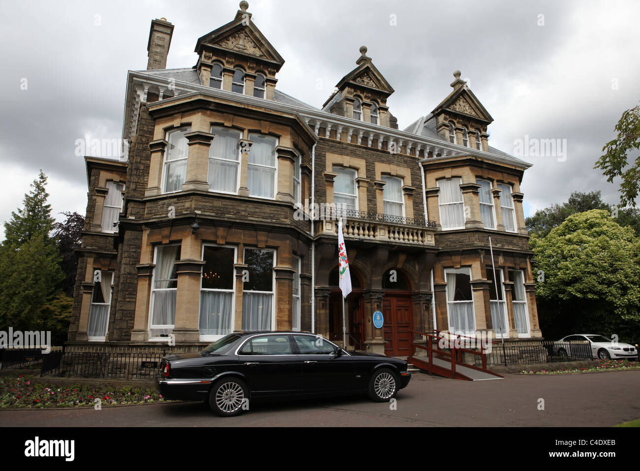 The Mansion House in Cardiff, South Wales. The official residence of ...