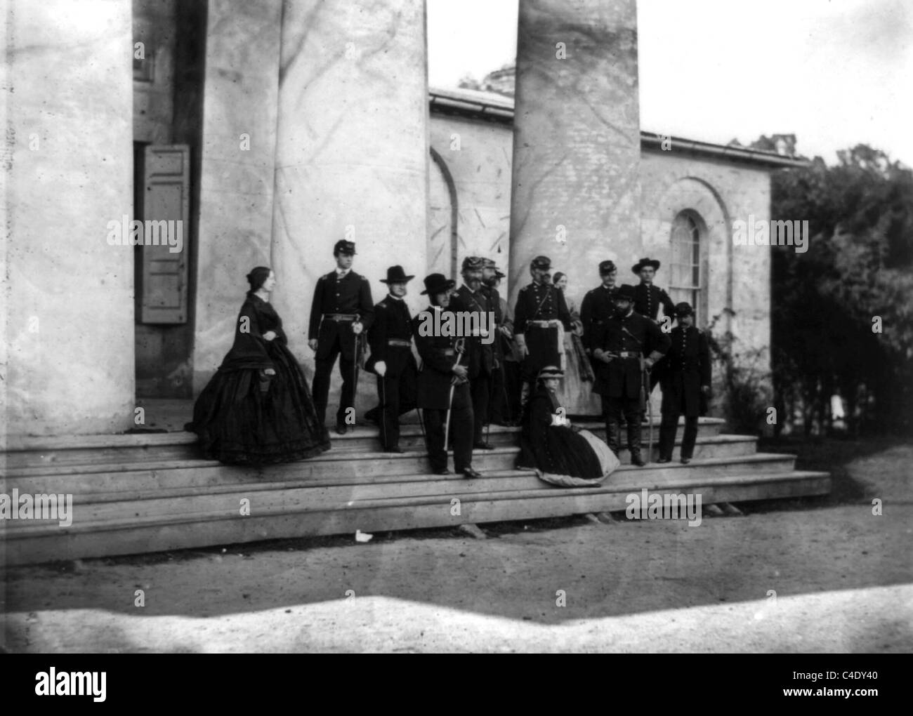 Gen. Samuel P. Heintzelman and staff with their families at Robert E ...