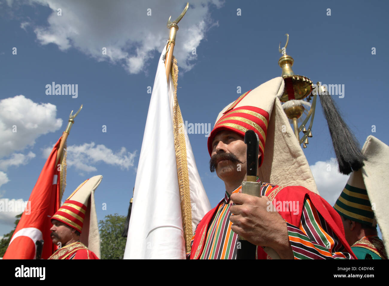 Turkey. Traditional Ottoman Marching band playing at a festival in ...