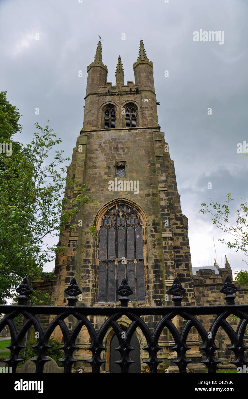 Derbyshire, England: Parish Church at Tideswell Stock Photo - Alamy