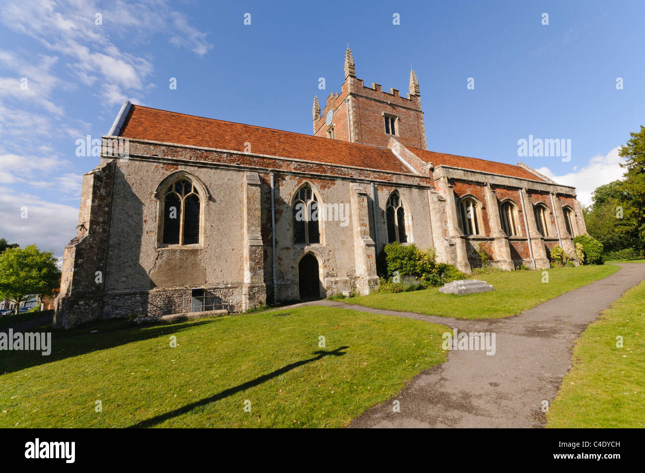 14th Century church of St Marys, Old Basing Stock Photo - Alamy