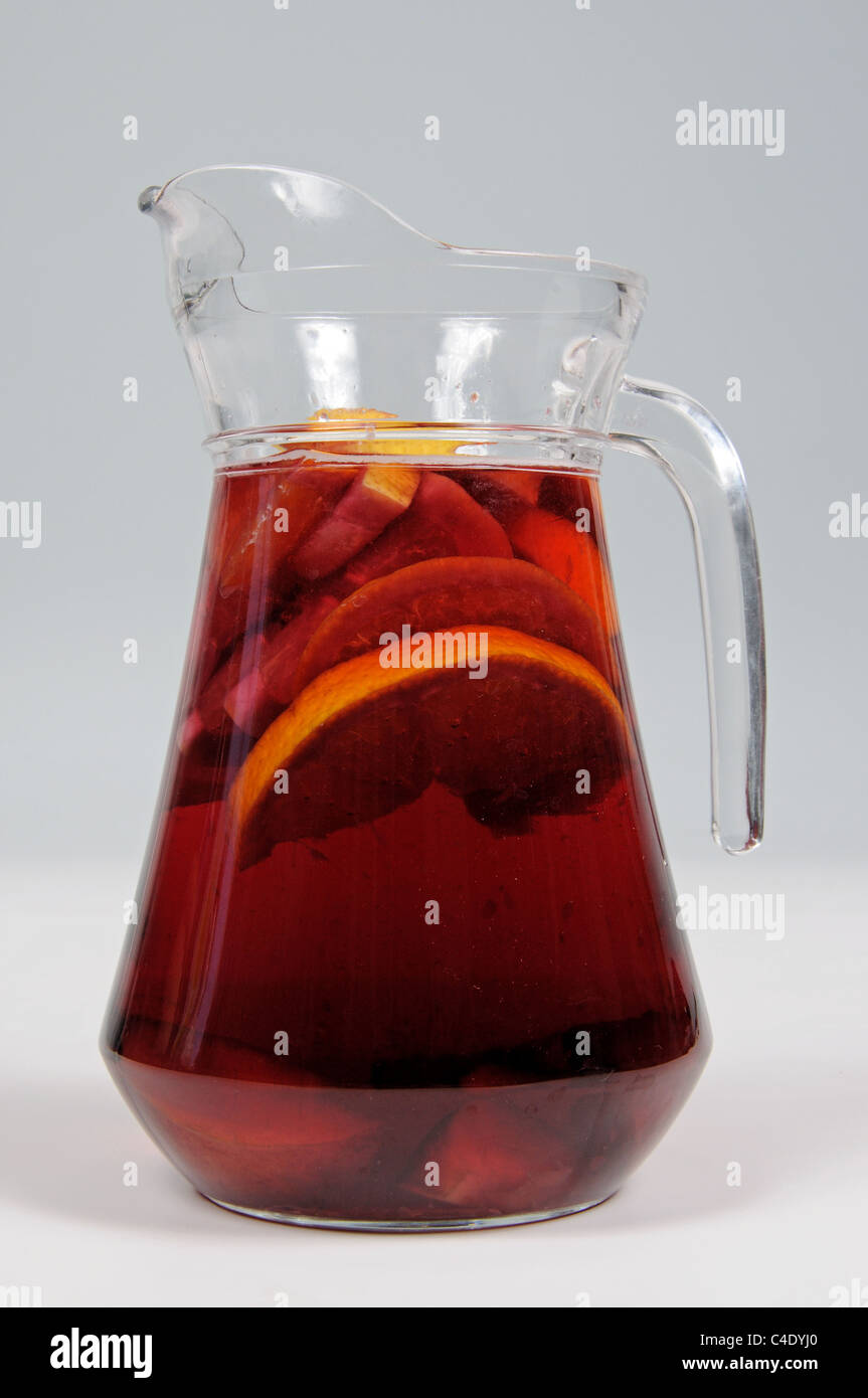 Jug of Spanish Sangria, Urb. Calypso, Costa del Sol, Malaga Province ...