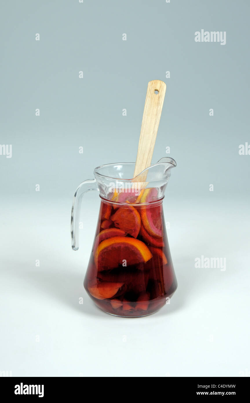Jug of Spanish Sangria, Urb. Calypso, Costa del Sol, Malaga Province ...