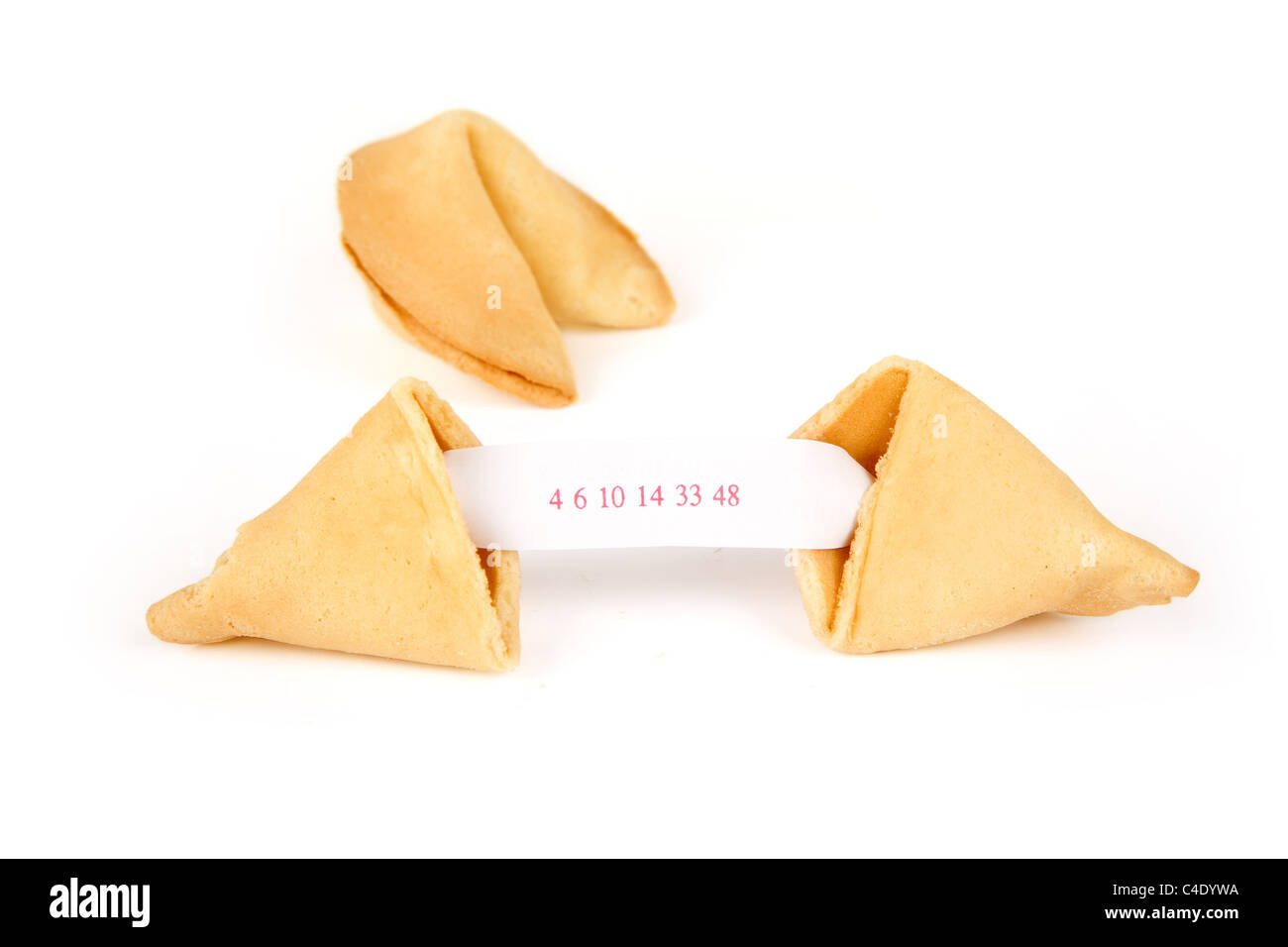 Fortune Cookie with white background Stock Photo - Alamy
