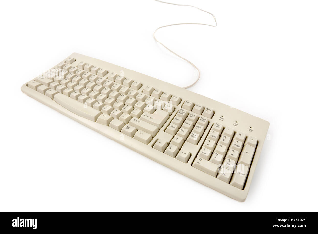 computer keyboard with white background Stock Photo - Alamy