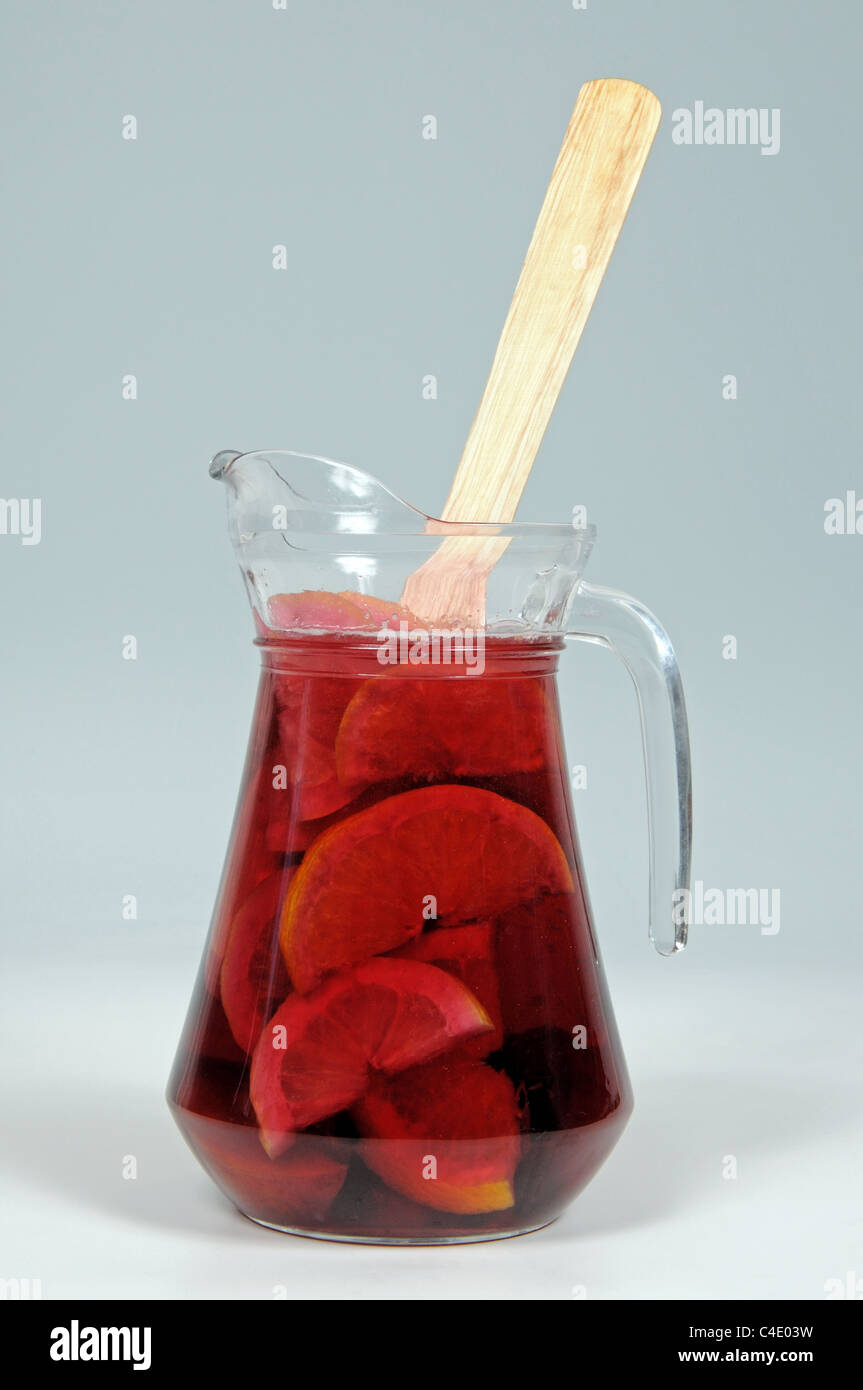 Jug of Spanish Sangria, Urb. Calypso, Costa del Sol, Malaga Province ...