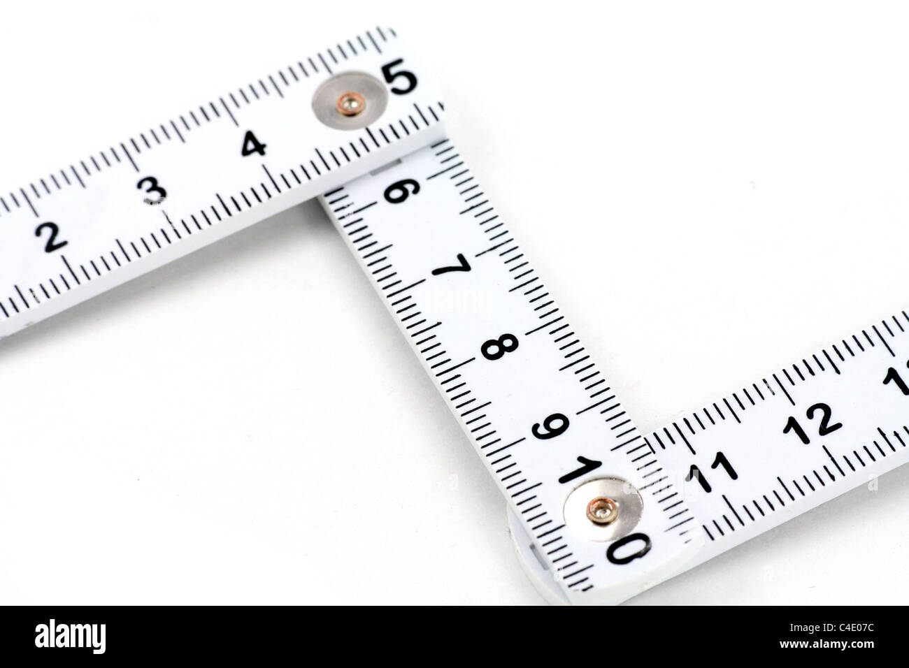 foldable tape Measure with white background Stock Photo - Alamy