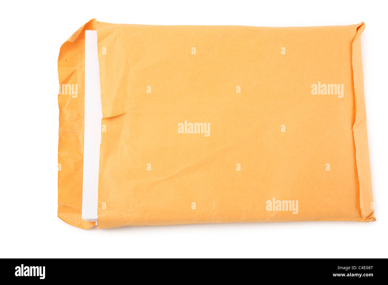 big envelope and document with white background Stock Photo - Alamy