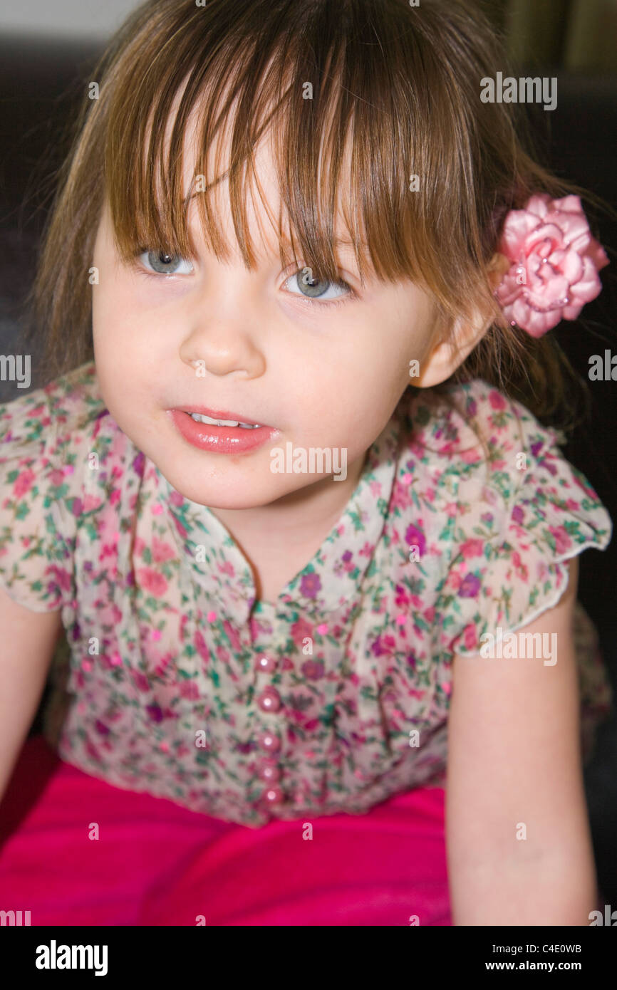 Portrait of four years old girl Stock Photo - Alamy