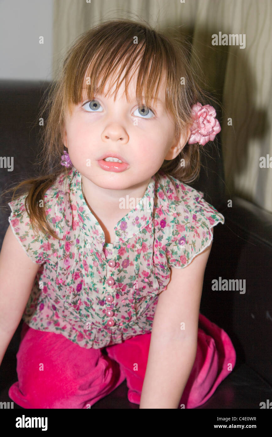 Portrait of four years old girl Stock Photo - Alamy