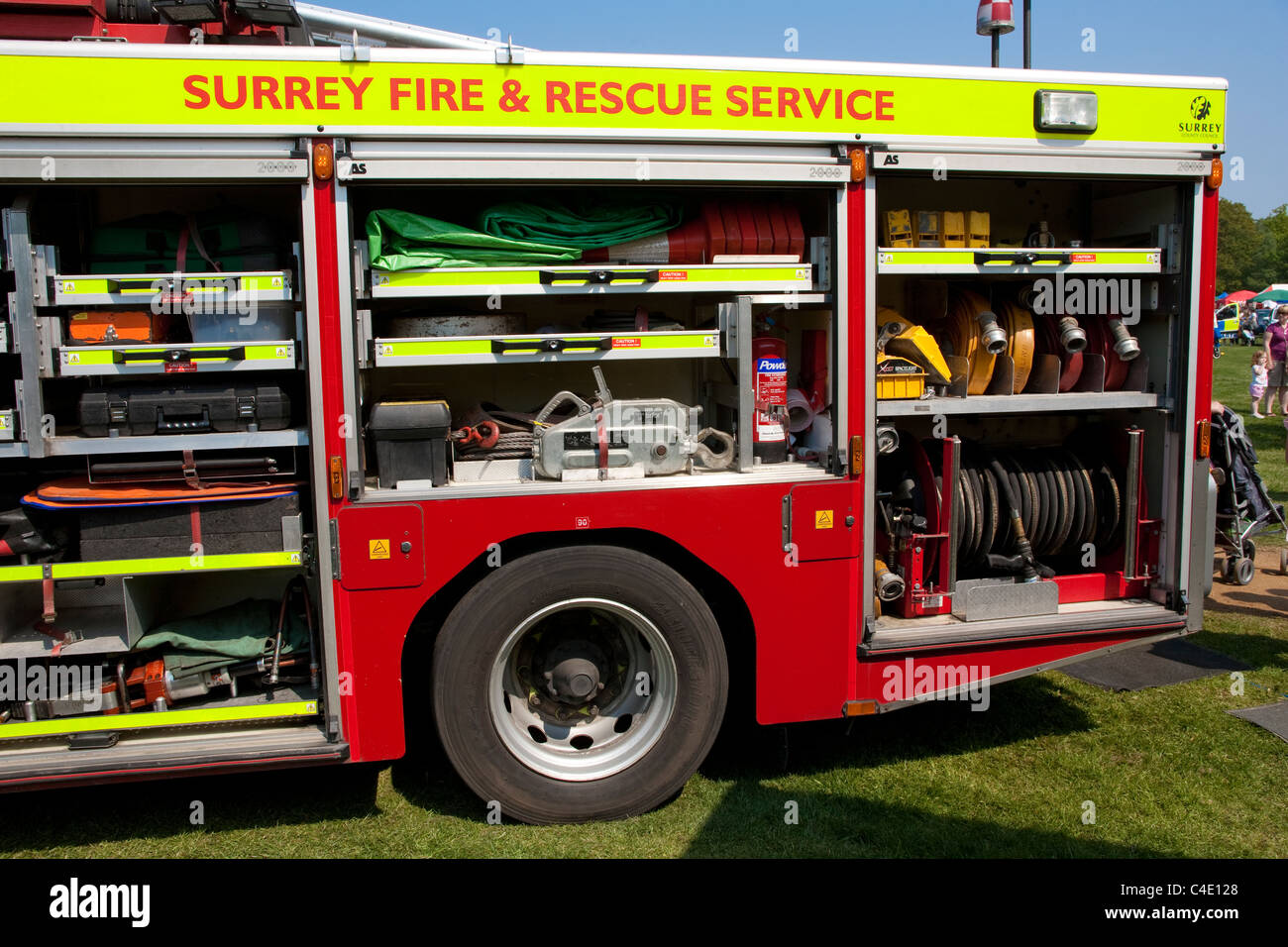 Fire engine storage on display at Surrey Heath Show, Frimley Park Lodge ...