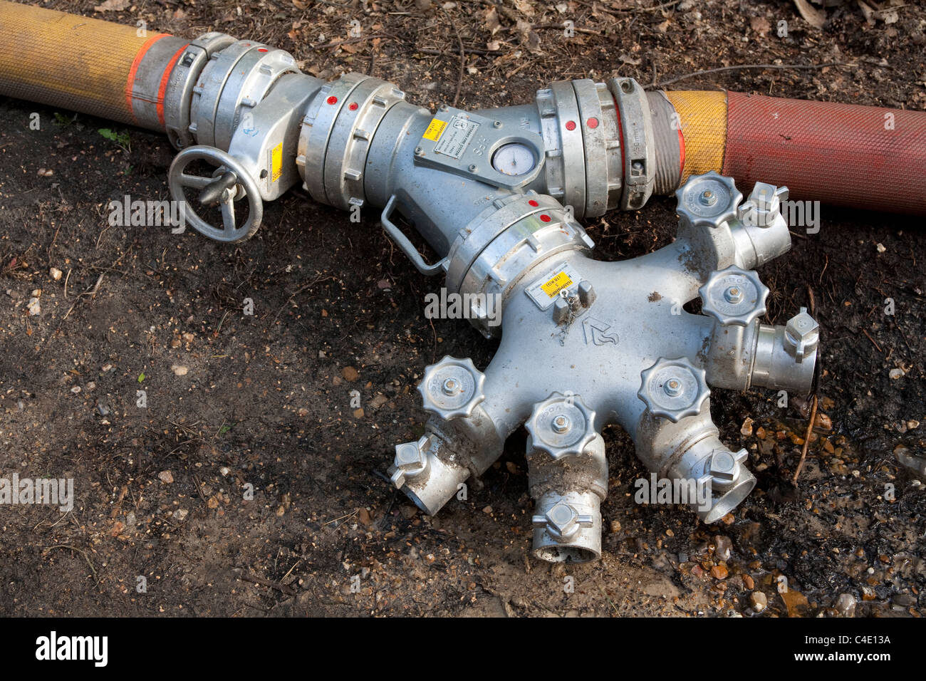 Hytrans manifold divider fire equipment near Broadmoor during Swinley ...
