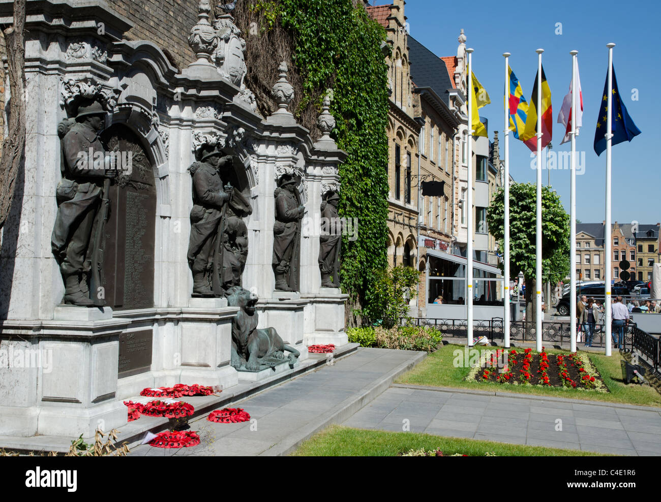 Ypres town war memorial, Belgium Stock Photo - Alamy
