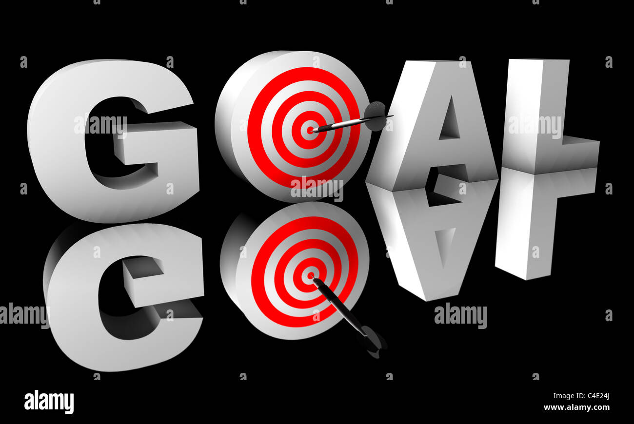 Word GOAL with target Stock Photo - Alamy
