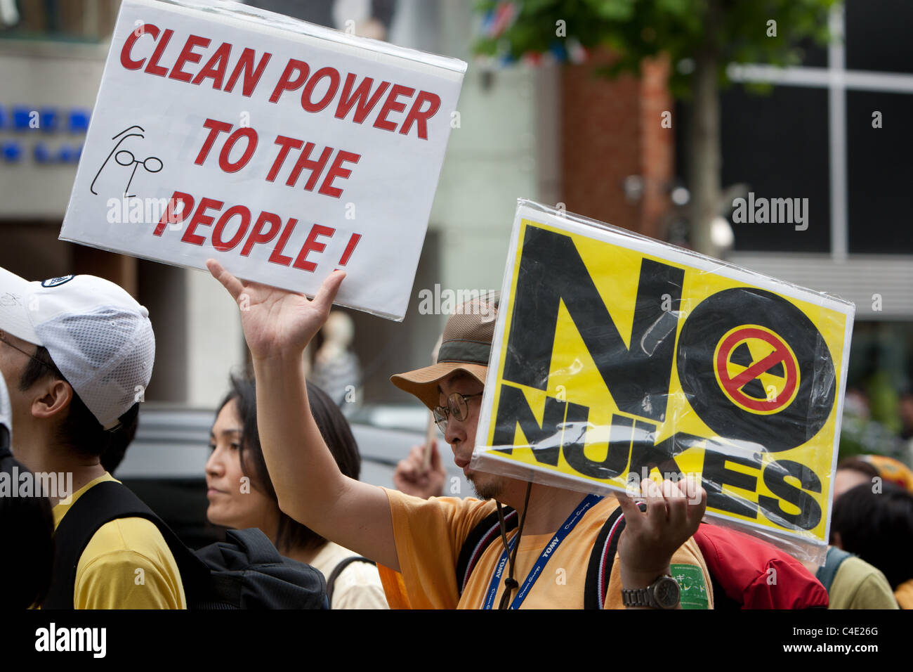 An anti-nuclear march in Tokyo, Japan, in protest against the ...