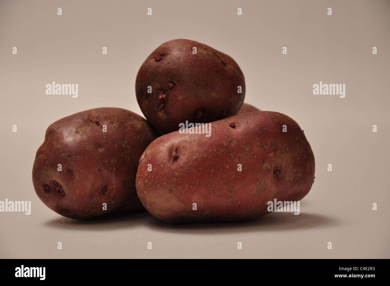 Potato's on a off white background Stock Photo - Alamy